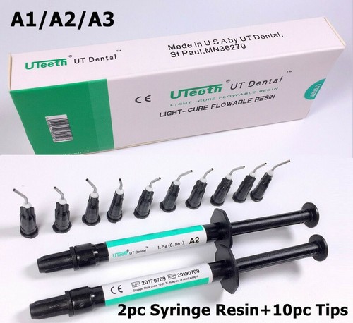 A1 A2 A3 Composite Resin Dental Flowable Light Cure 2 Filling Syringes ...