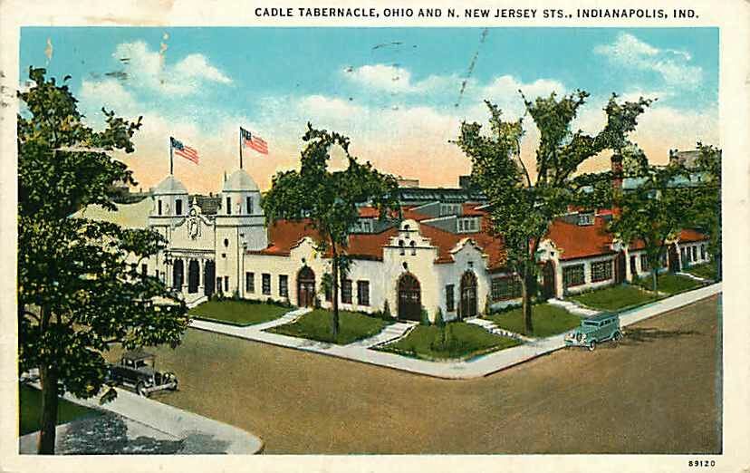 Postcard Cadle Tabernacle Auditorium Indianapolis Indiana IN | eBay