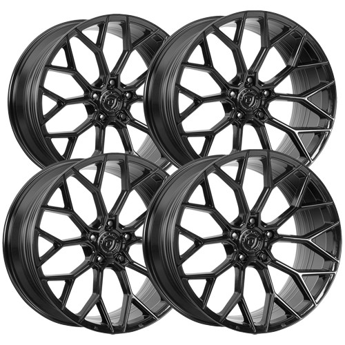 (Set of 4) Dolce Performance Pista 19x8.5 5x4.5" +35mm Gloss Black ...
