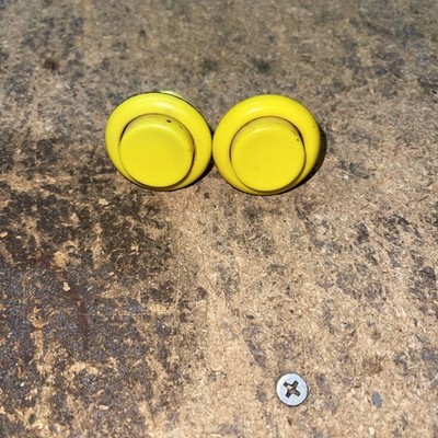 Vintage Pair Of Yellow Leaf Switch Style Arcade Buttons 1.5” | eBay