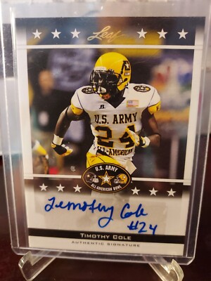 TIMOTHY COLE Texas Longhorns 2012 U.S. Army All American RC Certified ...