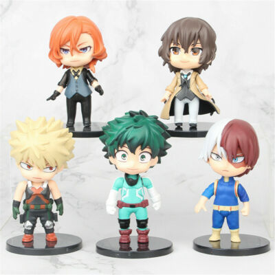 5pcs Anime My Hero Academia Izuku Midoriya Katsuki Bakugo Action Figure ...