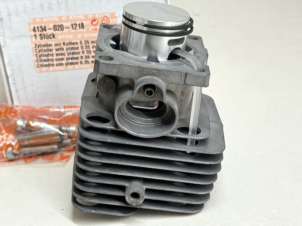 STIHL OEM CYLINDER WITH PISTON KIT 4134 020 1218 FS120 FS120R BT120C ...