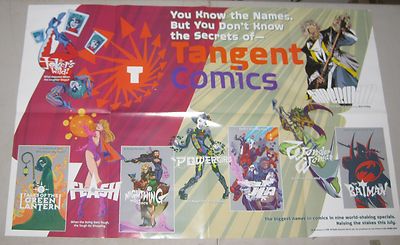 1997 Tangent Comics Dealer Advertisement Promo Poster 22"x 34" DC ...