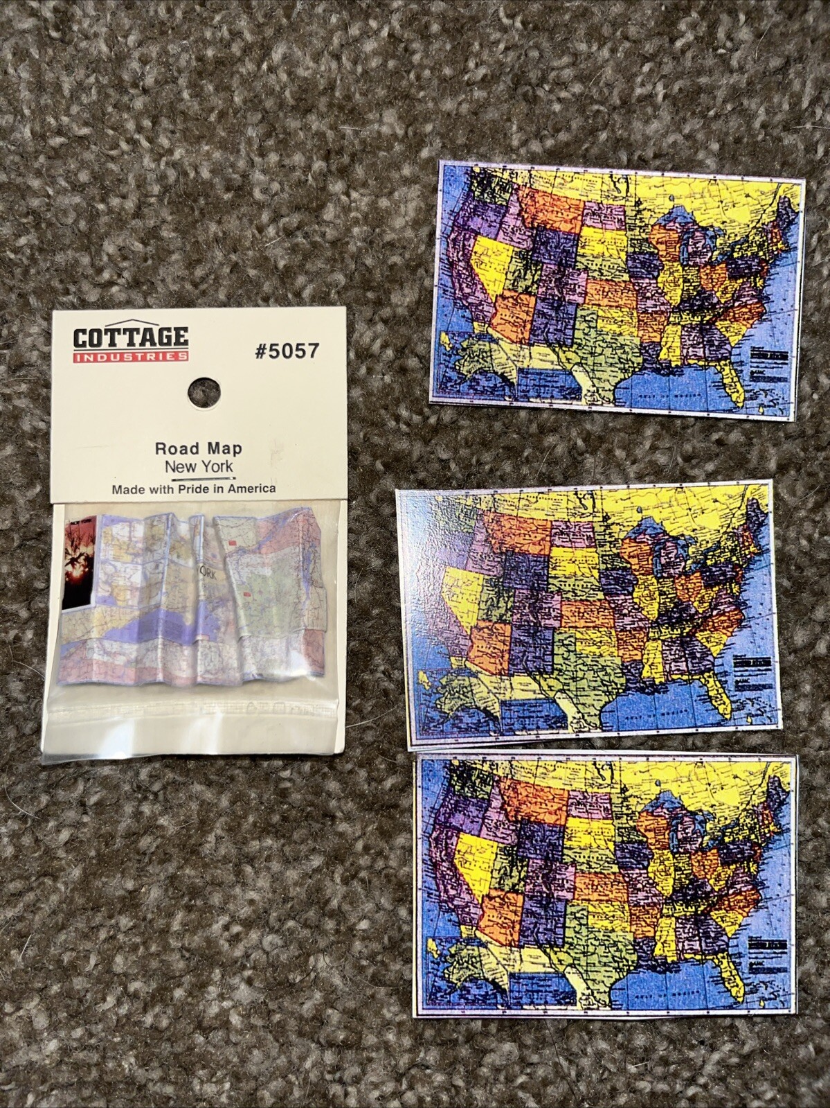 Dollhouse Miniatures Maps 4 Piece Lot B3 | eBay