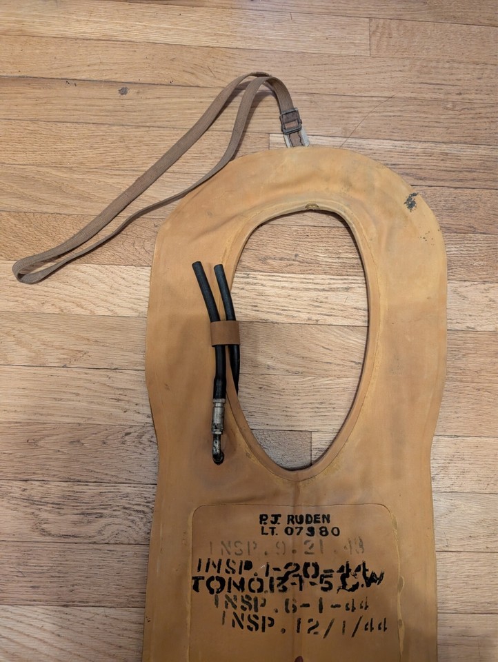 US AIR FORCE PILOT WW2 NAMED VEST LIFE PRESERVER B-4 ORIGINAL USN ...