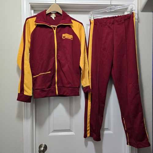 VTG USC Trojans Team Issued Track Suit Pants Jacket 80s Bonnie ...