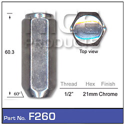 NICE PRODUCTS Chrome Nut F260 F260 | eBay