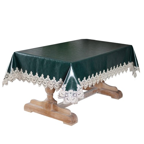 Leather Lace Square Tablecloth Waterproof Rectangle Party Dining Tea ...