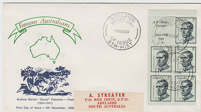 Booklet stamps 1968 famous Australian Banjo Paterson pane on PARADE ...