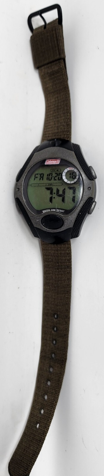 Men's COLEMAN Green Digital LCD Light-Up Outdoors Watch, Timer, Alarm ...