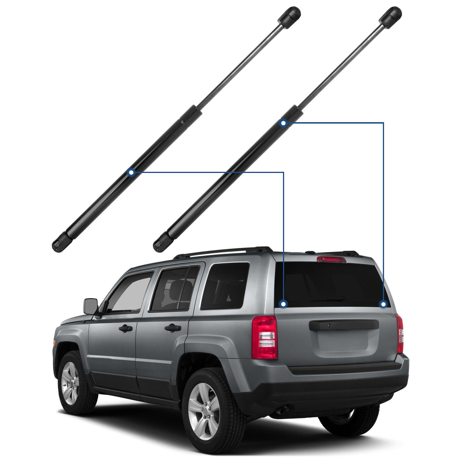 For 2007-2017 Jeep Patriot Qty 2 Rear Liftgate Tailgate Lift Supports ...