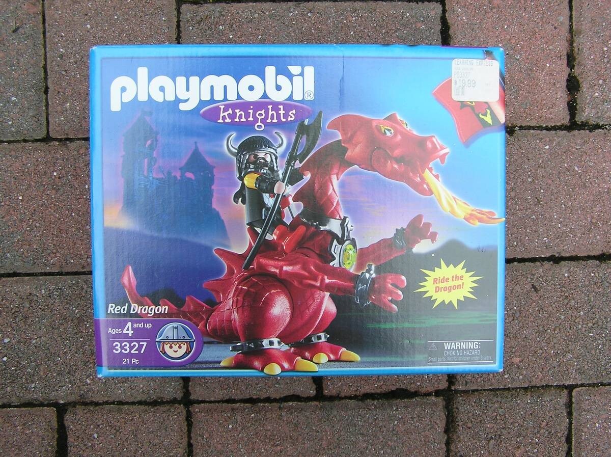 PLAYMOBIL Knights Red Dragon Play Set 3327 Retired for sale online | eBay