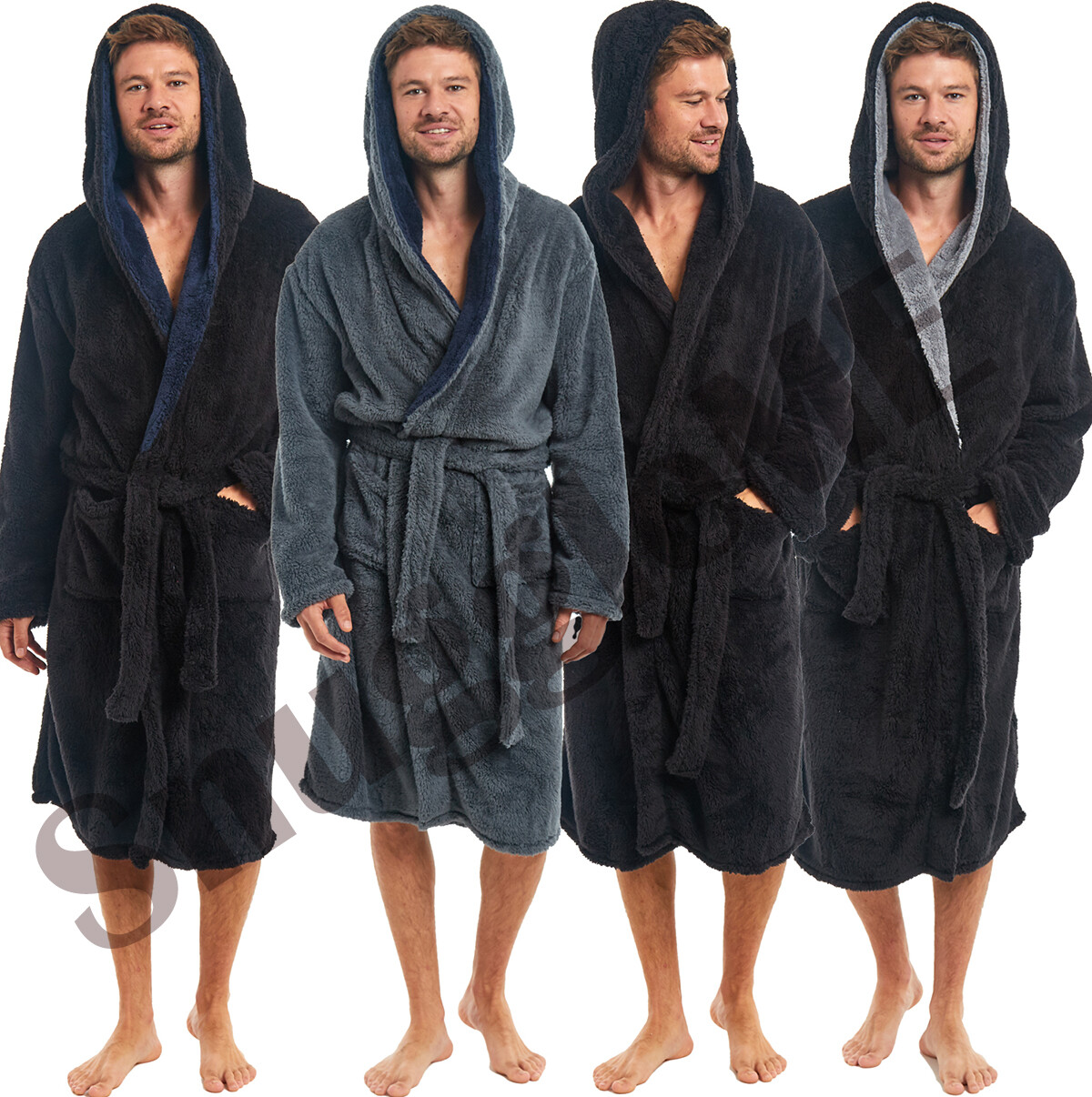 SnuggleME Dressing Gown Snuggly Fluffy Soft Cozy Mens Boys Unisex Robes ...