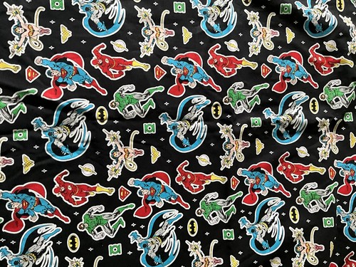 DC Comics Characters Cotton Fabric Remnant 22”x44” | eBay