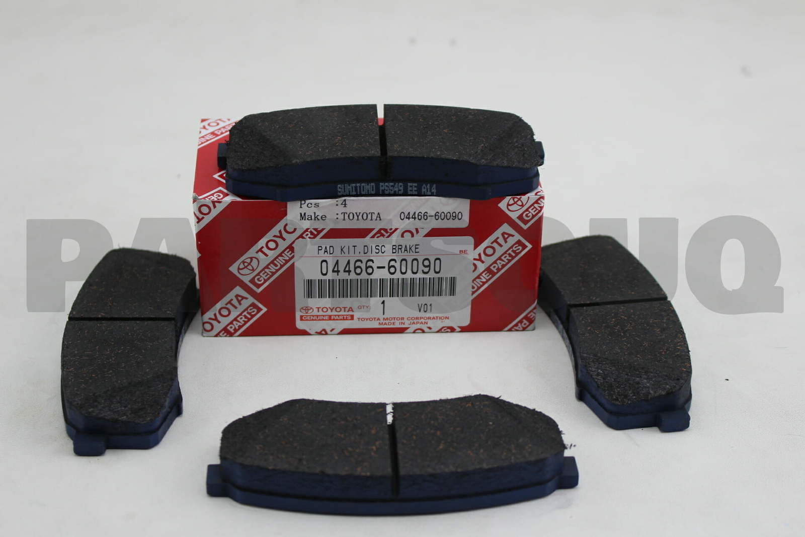 0446660090 Genuine Toyota PAD KIT, DISC BRAKE, REAR 04466-60090 | eBay