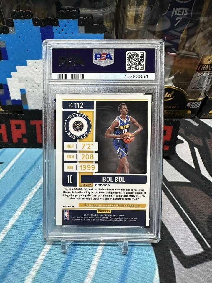 PSA 9 2019-20 Panini Contenders Green Shimmer Bol Bol RC #112 Rookie ...
