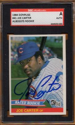 CHICAGO CUBS signed JOE CARTER - 1984 donruss rated rookie #41 ...