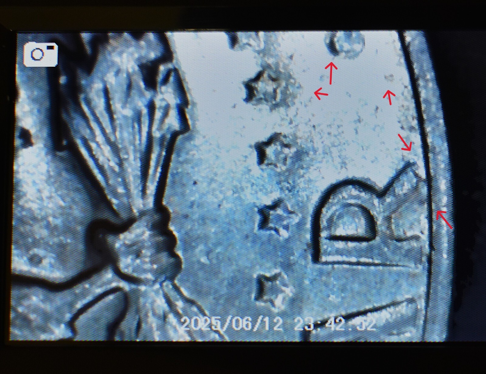 1984 P Kennedy Half Dollar Error Coin Fin Rim and Die Cracks, Break ...