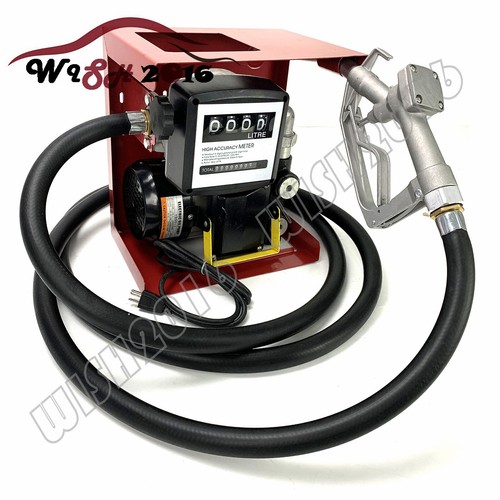 110V Electric Diesel Oil Fuel Transfer Pump w/ Meter with 13' Hose ...