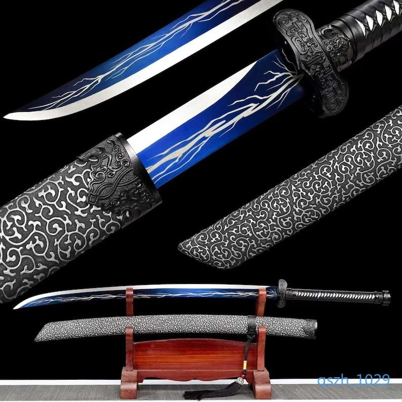 Blue Anime Katana Sword