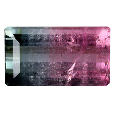 1.93 ct Octagon (10 x 6 mm) Unheated / Untreated Watermelon Tourmaline ...
