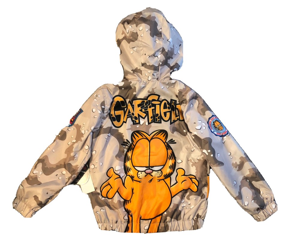 GARFIELD Boys Girls Light Weight Hooded JACKET Coat Hoodie Size 4 or 5 ...