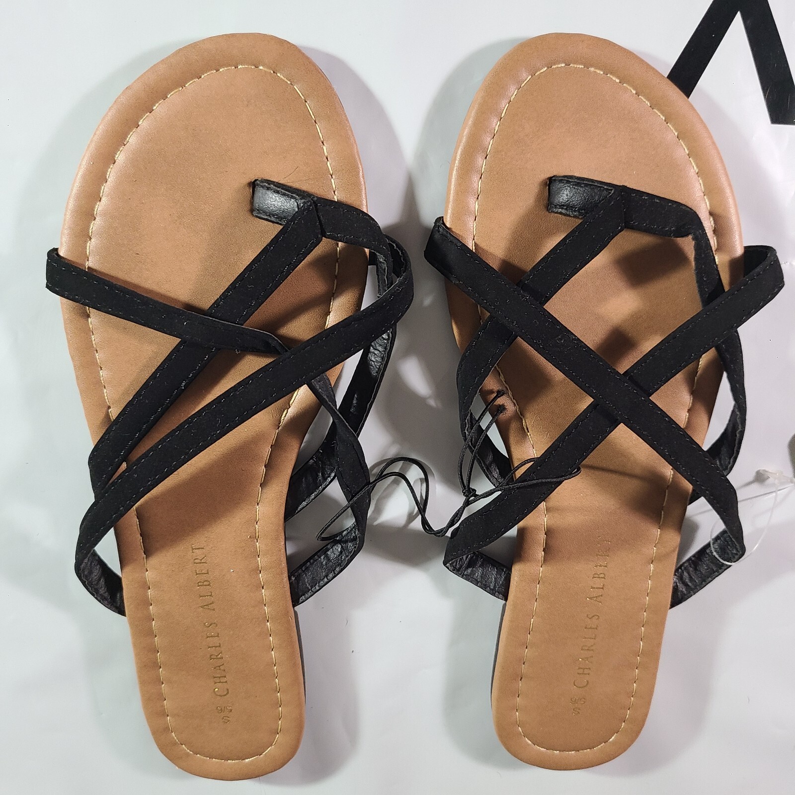 Charles Albert Open-Toe Sandals Mara Slip On Slides Originally $8. | eBay