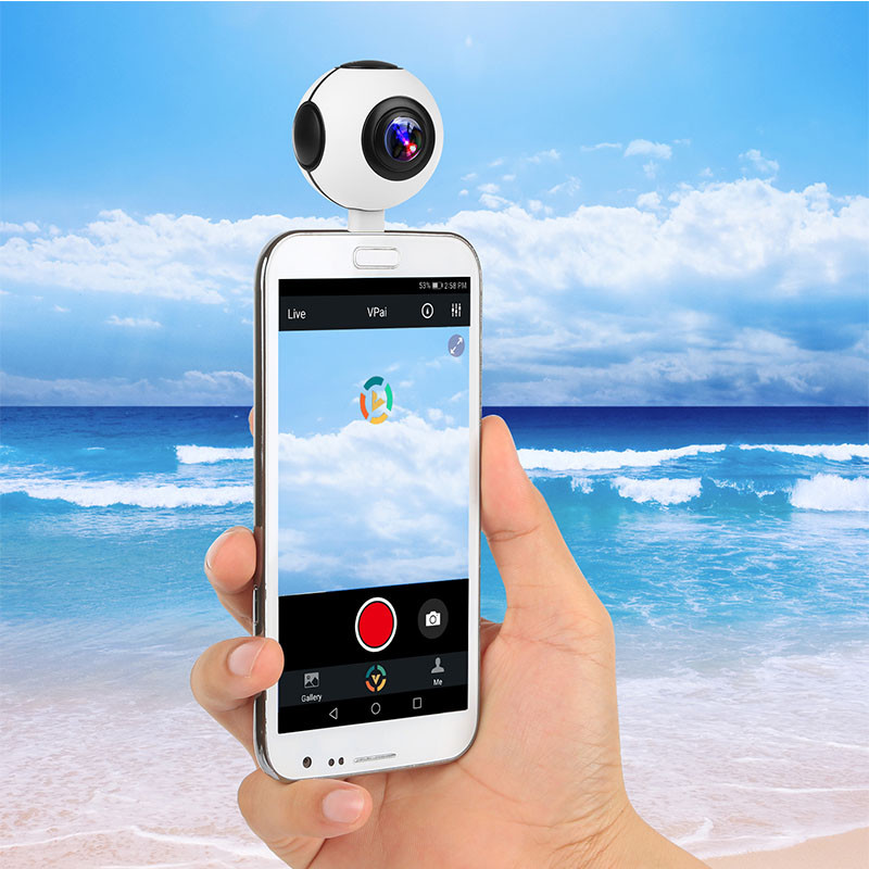 360° HD Dual Fisheye Lens VR Real Time Panorama Camera Camcorder for ...