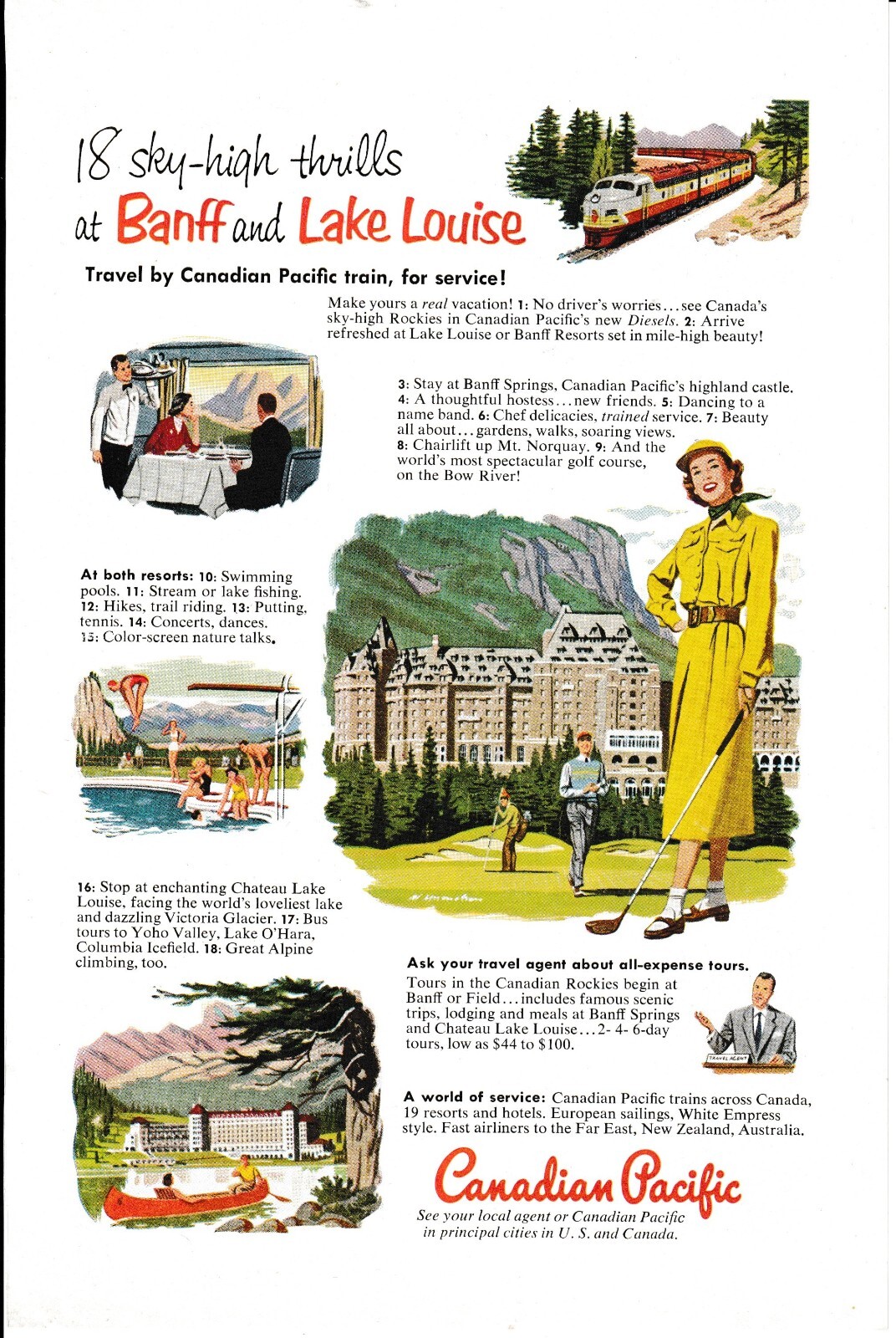 Canadian Pacific 18 print ads National Geographic The Atlantic Monthly ...