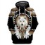 Indian Hooded Pullover 3D Printed Wolf Sweatshirt Jacket | eBay