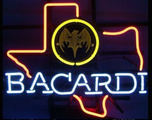 Bacardi Rum Texas Cocktails Neon Sign For Home Bar Pub Club Wall Decor ...