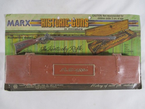 Vintage 1974 Marx Historical Guns Kentucky rifle Miniature Firing Cap ...