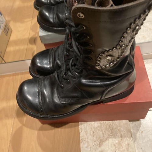 Men's US 8.5 HTC Corcoran RumbleFish Parachute Military Boots Black Snake Print | eBay