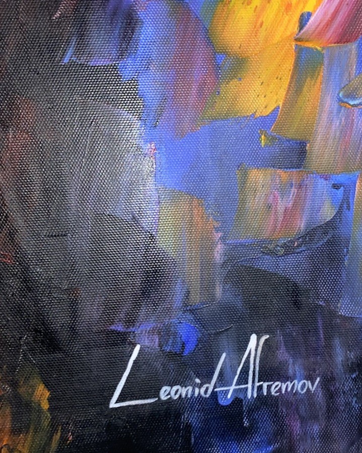 Leonid Afremov Eric Clapton Original Oil Painting Canvas Hand Signed 14 ...