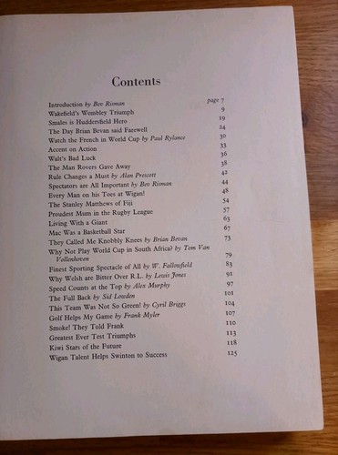 BOOK - The Rugby League Football Book Illustrated Bev Risman HB No DJ ...