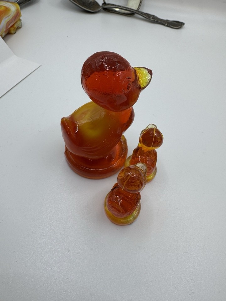 Debbie duck two ducklings slag Boyd glass | eBay