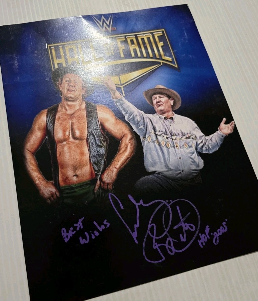 Wwf Wwe Wrestler Cowboy Bob Orton Inscribed Signed 8x10 Photo Hall Of
