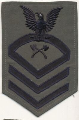 Carpenter's Mate CPO gray green USN rate patch real WWII make | eBay