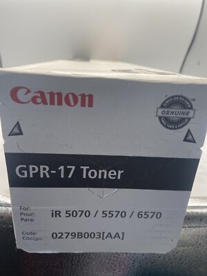 GENUINE CANON GPR-17 TONER CARTRIDGE BLACK IR 5070 5570 6570 GPR 17 ...
