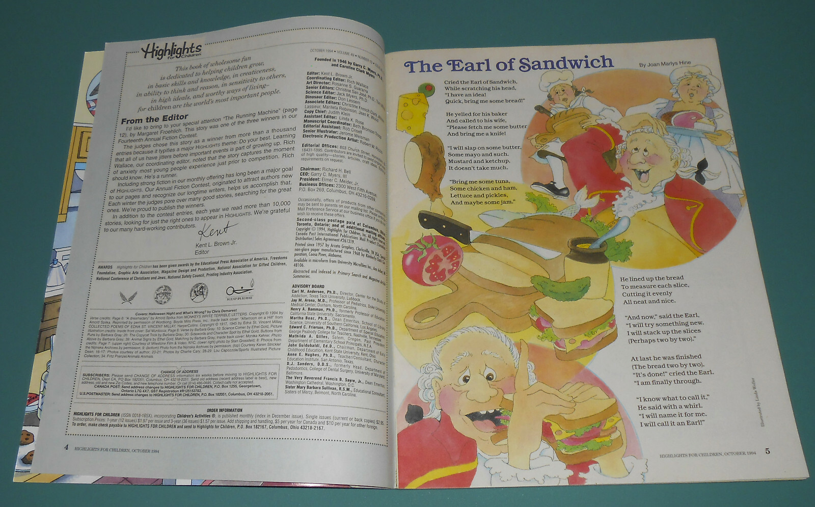 Vintage 1994 HIGHLIGHTS Magazine October Halloween Witches Pumpkins ...