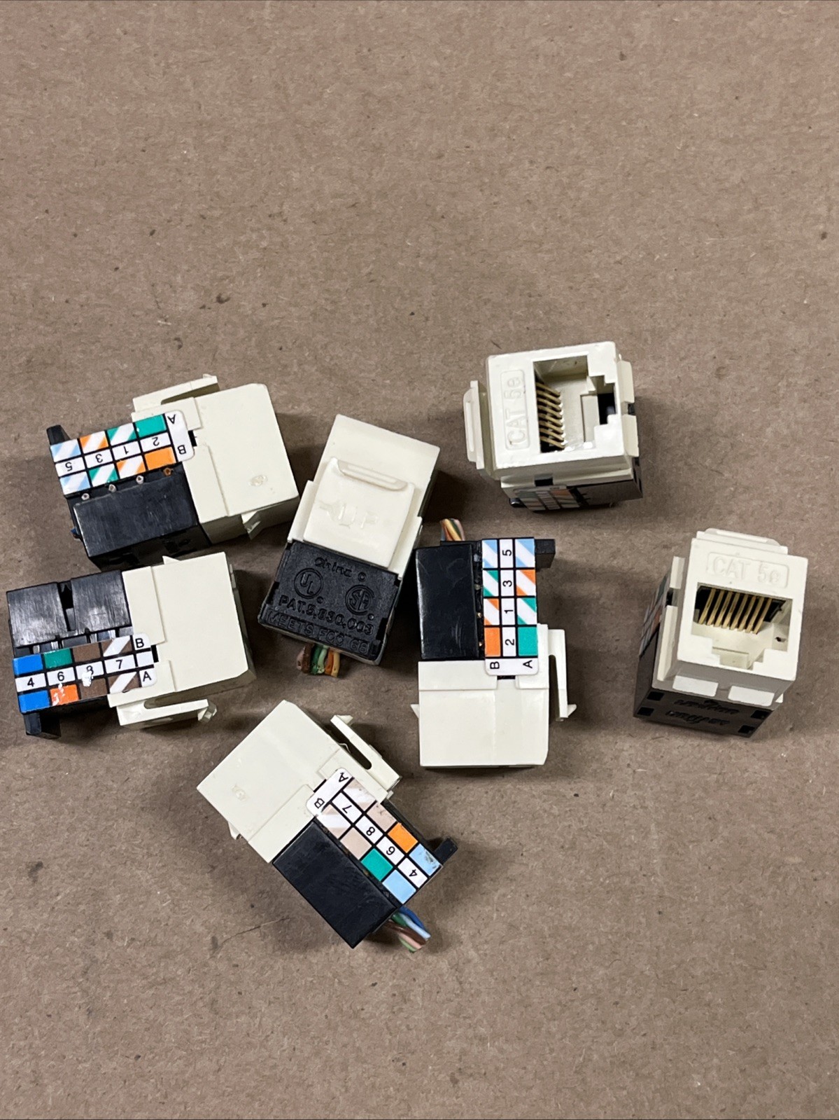 QTY 7 Leviton GIGAMAX 635-5G108-SA5/RT5 Module T568A/B Wiring RJ45 CAT ...