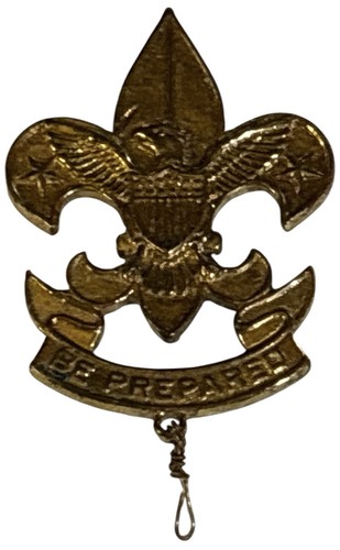 Vintage BSA Boy Scouts First Class Rank Eagle Shield Be Prepared Gold ...