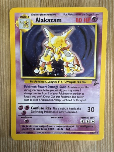 Pokémon Alakazam Base Set 2 Unlimited 1/130 Holo Rare VLP | eBay