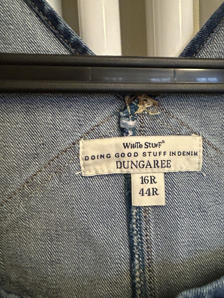 White Stuff Blue Denim Dungarees Size 16R. | eBay UK