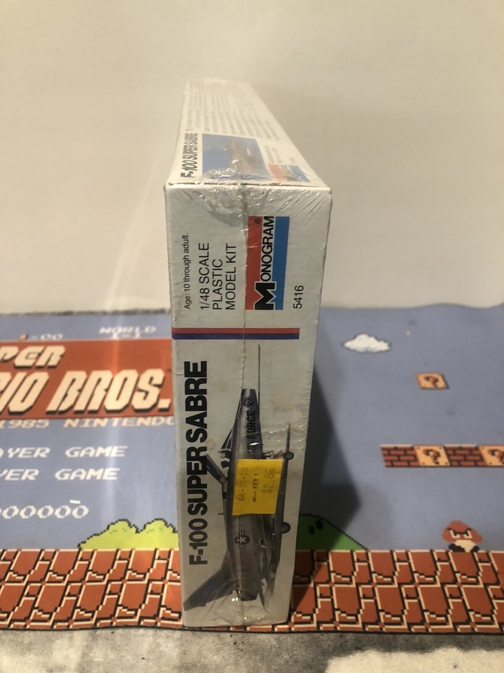Monogram F-100 Super Sabre 1:48 Scale Model Kit Vintage 1980 New ...