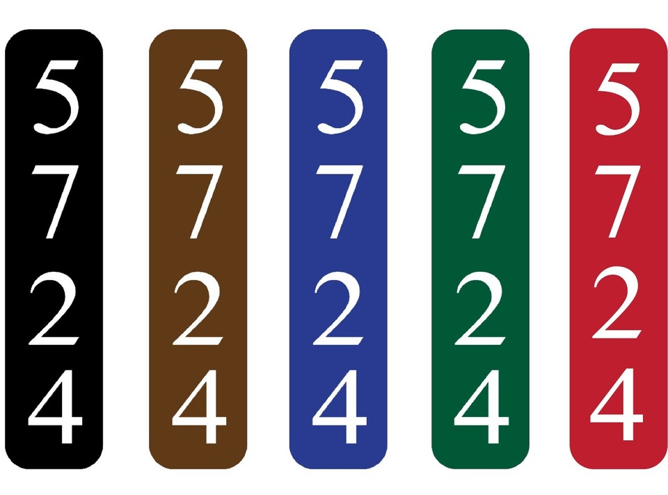 Personalizable Reflective Aluminum House Number Street Sign | 18" x 4 ...