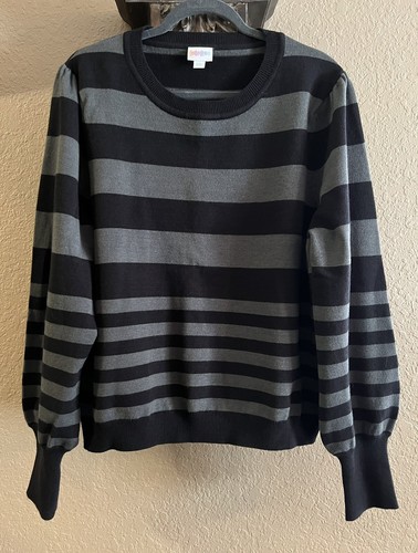 Lularoe 2xl Piper Striped Sweater - Black/Gray | eBay