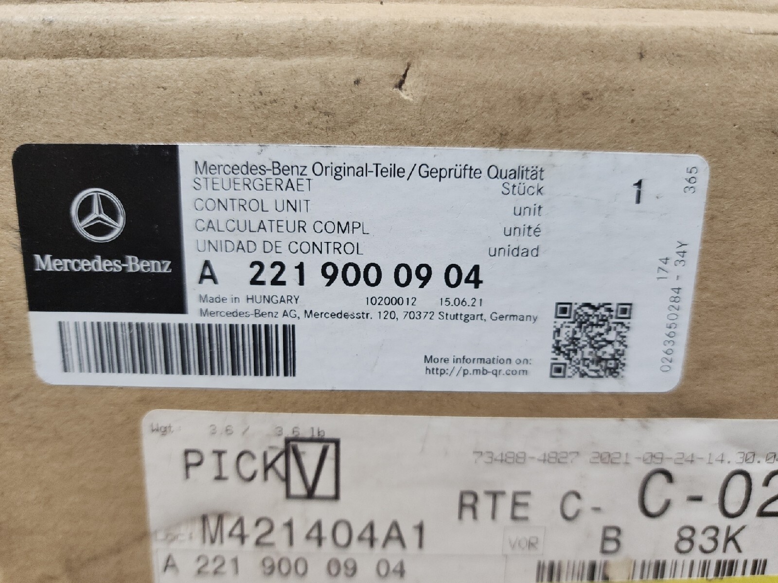 Genuine Mercedes-Benz S Class Instrument Cluster Assembly A221 900 09 ...