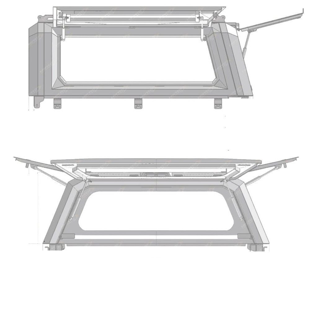 Cobra 4x4 Heavy Duty Aluminium UTE Tub Canopy fit Amarok Dual Cab 2011 ...